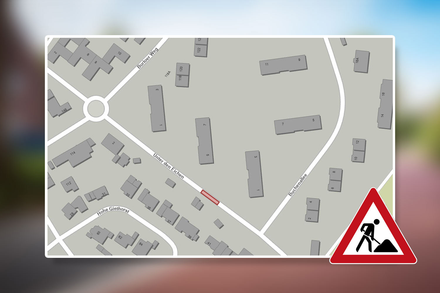Bocholt.de | Road maintenance: Closure of the Unter den Eichen road